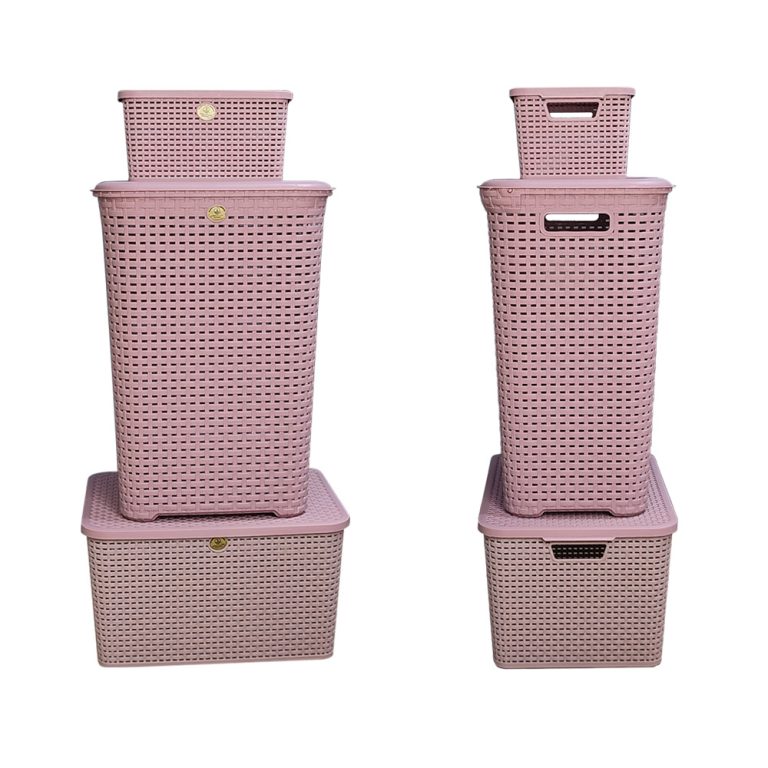 Combo 3 Canastas tipo Rattan Ropa con Tapa Grande, mediana y chica ...